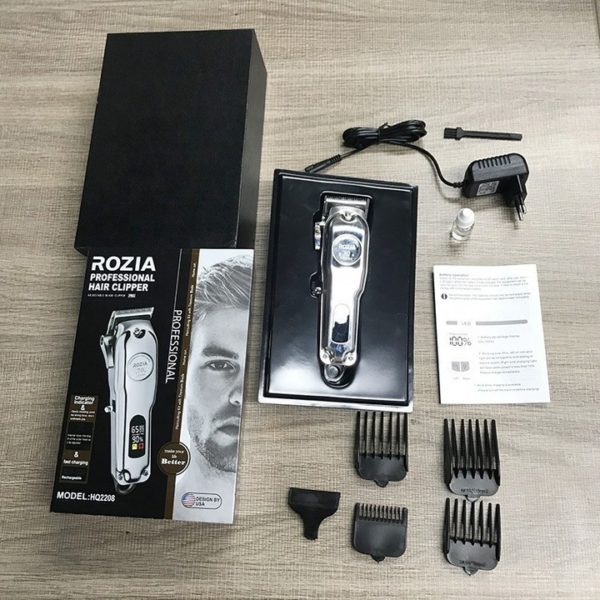 Rozia HQ 2208 Tondeuse à cheveux électrique rechargeable professionnelle, numérique et réglable ...